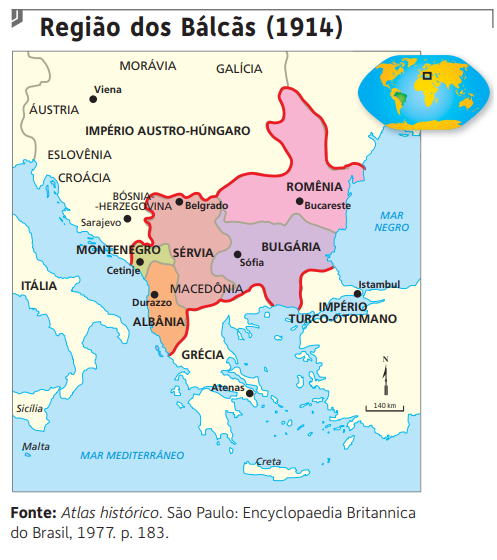 Blog de Geografia: Mapa - Região dos Bálcãs (1914)