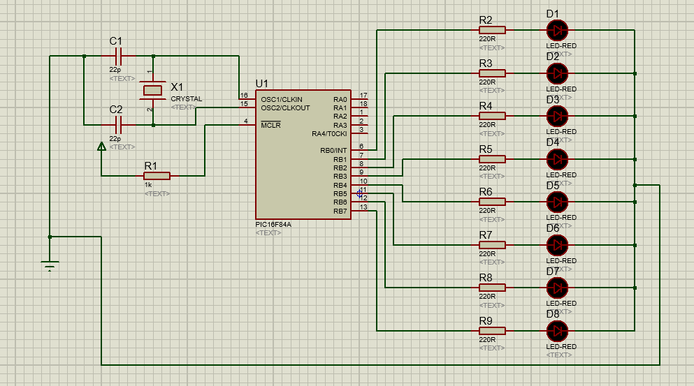 Ashan's Blog: Knight Rider circuit with PIC16F84A