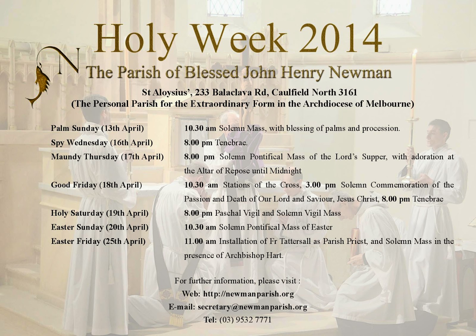 RORATE CÆLI: Events: Holy Week and Triduum around the world (updated)