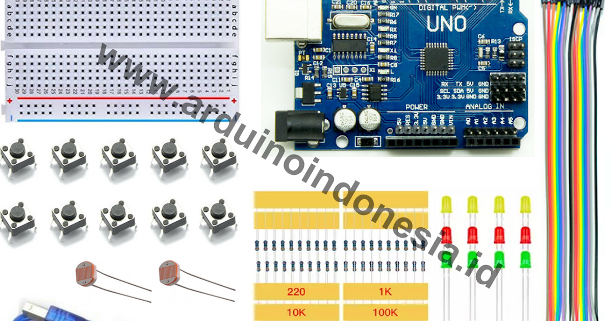 Arduino Uno R3 Starter KIT Learning Versi 1 ( Paket Belajar Arduino For ...