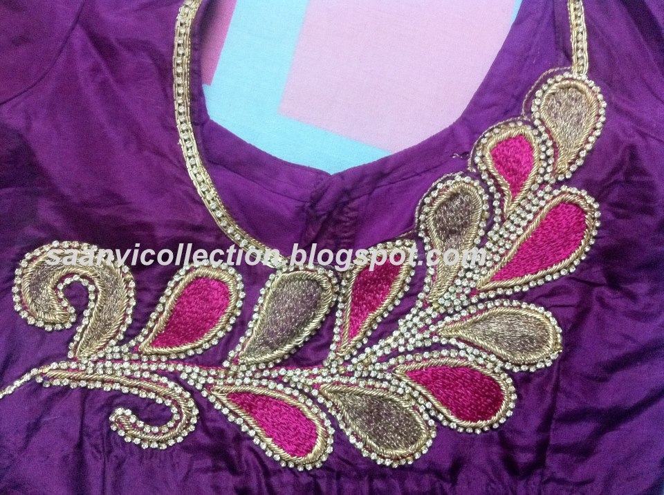 world of ethnic fashion !!!: Stone work blouses