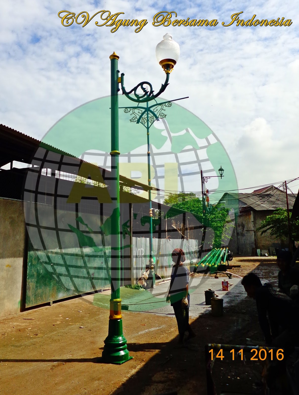 Tiang Laman Taman Kota-Lampu Jalan Dekoratif Klasik - Ready Stok Tiang ...