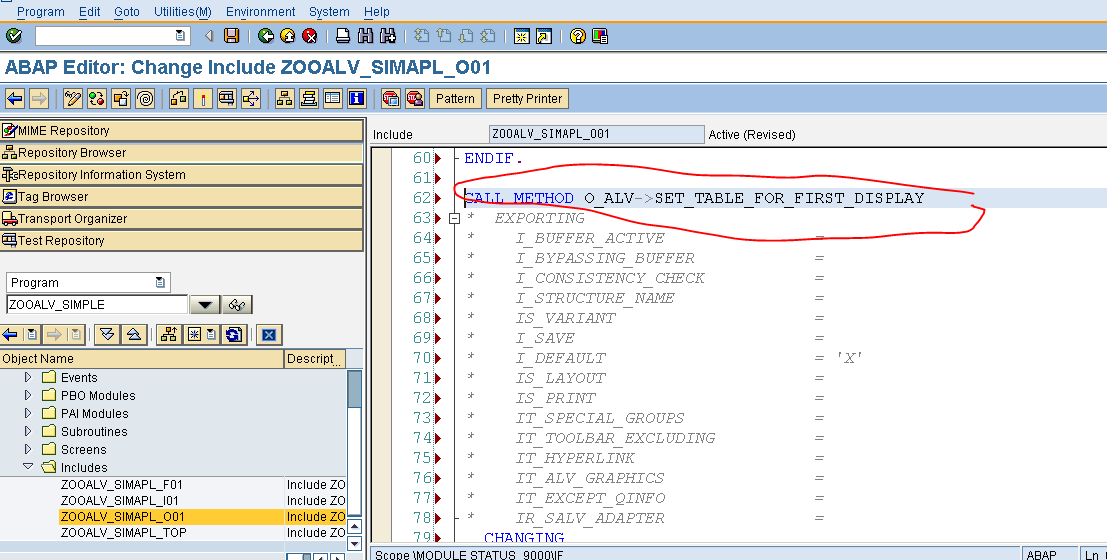 SAP TECH: Basic OO-ALV Report ( SE80 )