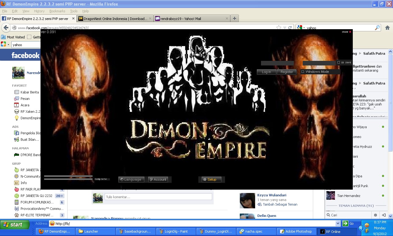 Skin RF : skin launcher