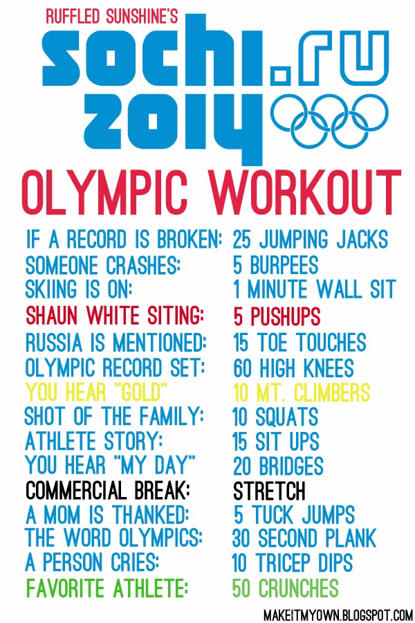Ruffled Sunshine: 2014 Winter Olympics Workout