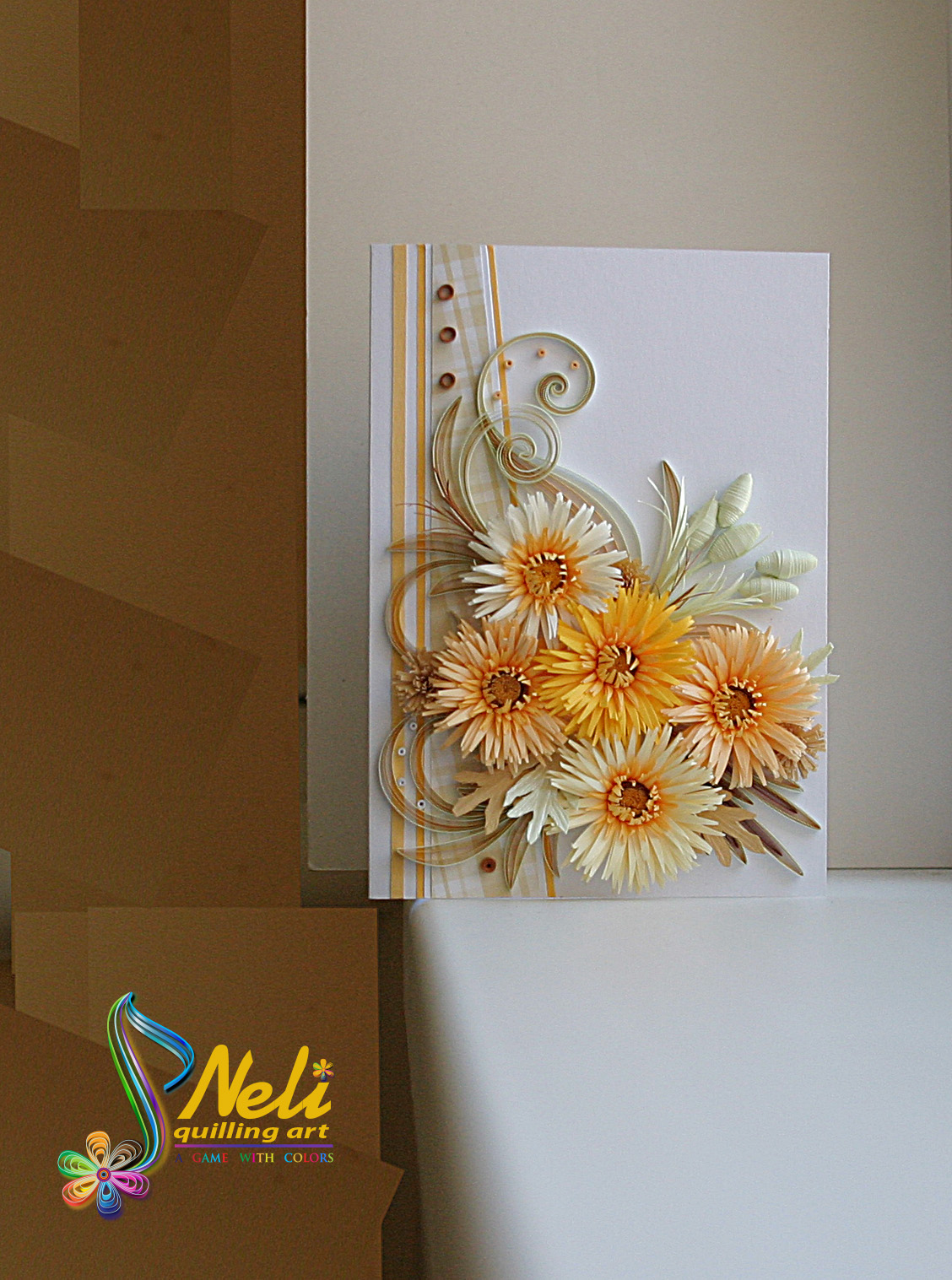 Neli Quilling Art: Quilling cards-flowers