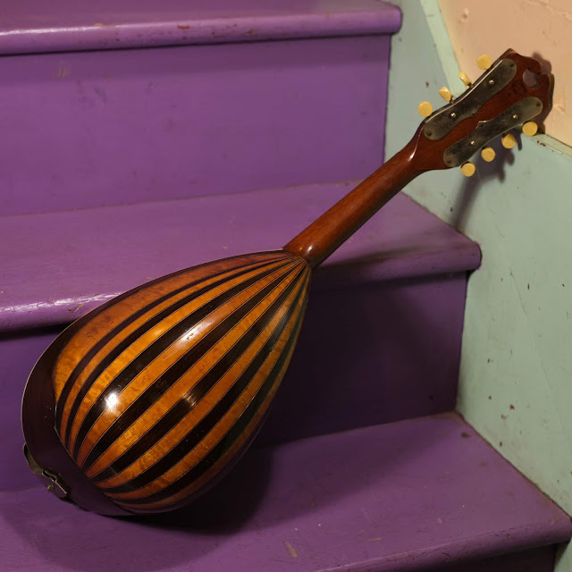 1890s Bruno Fancy Bowlback Mandolin