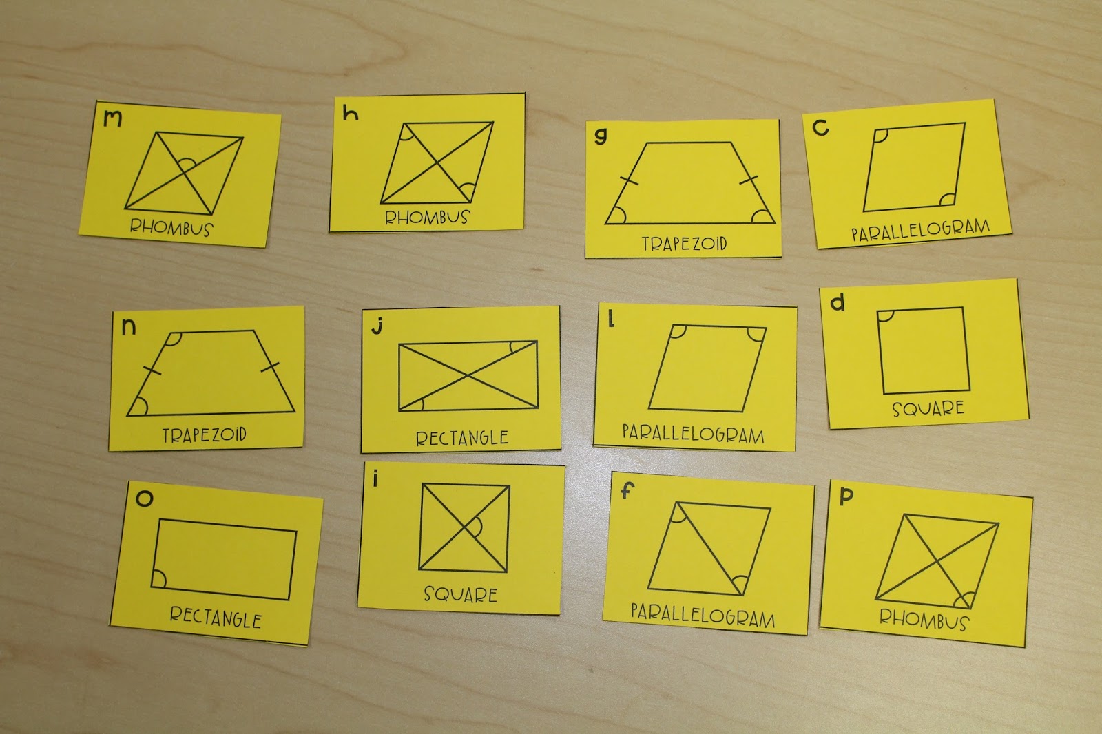 Quadrilateral Properties w/ Card Sort | Mrs. Newell's Math