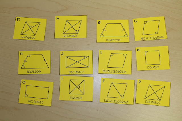 Quadrilateral Properties w/ Card Sort | Mrs. Newell's Math