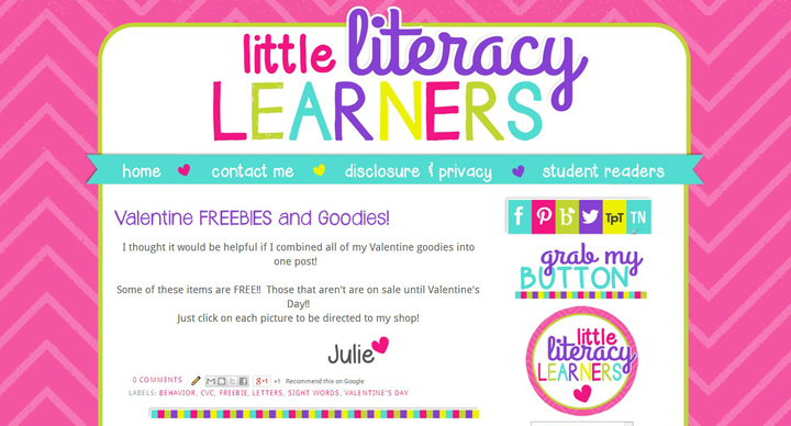 Little Literacy Learners | blog design | Designs By Kassie