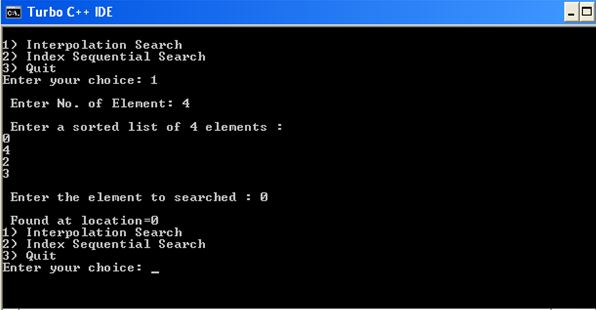 Index Sequential and Interpolation Search