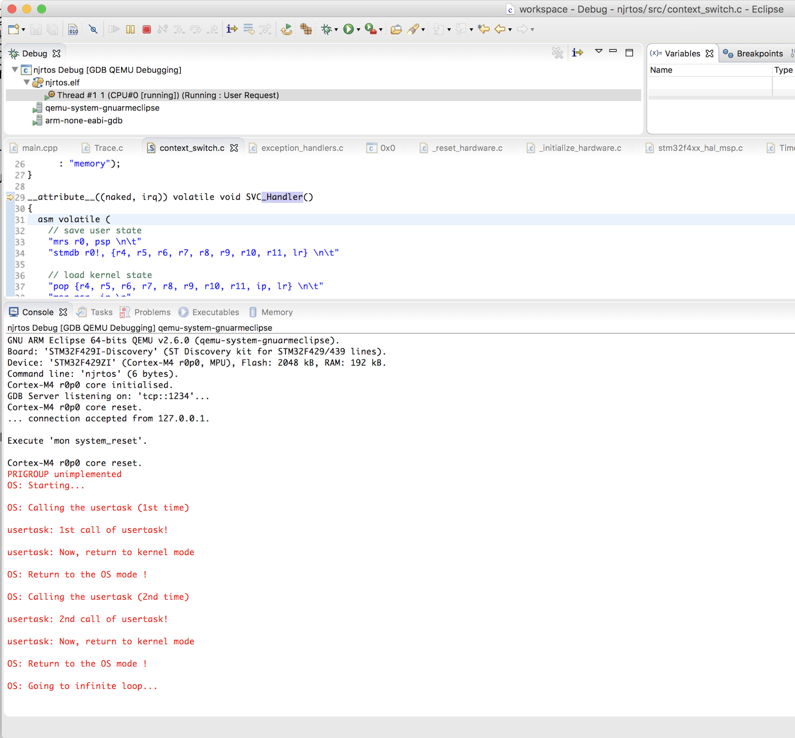 Rtos With Eclipse Rtos Examples Mini Arm Os
