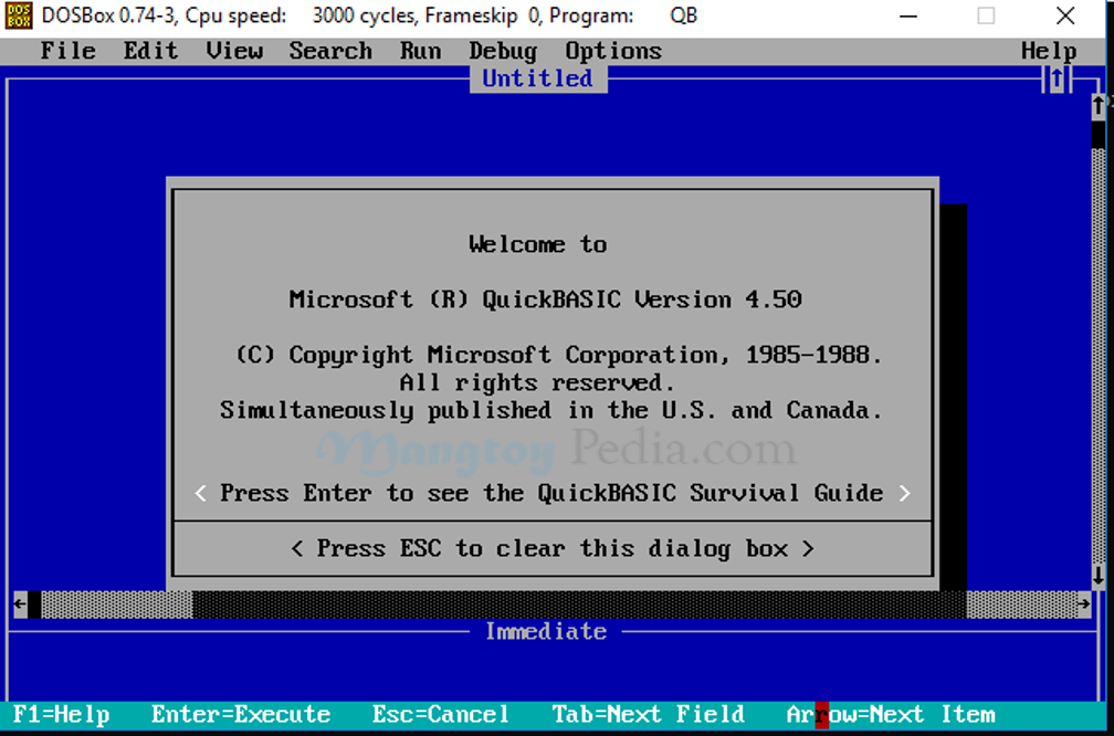 Pengertian dan Cara Install QBasic - MangtoyPedia