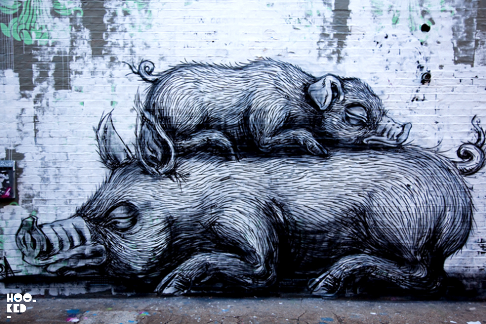 Where to see ROA Street Art in London & Brighton | Hookedblog - Street ...