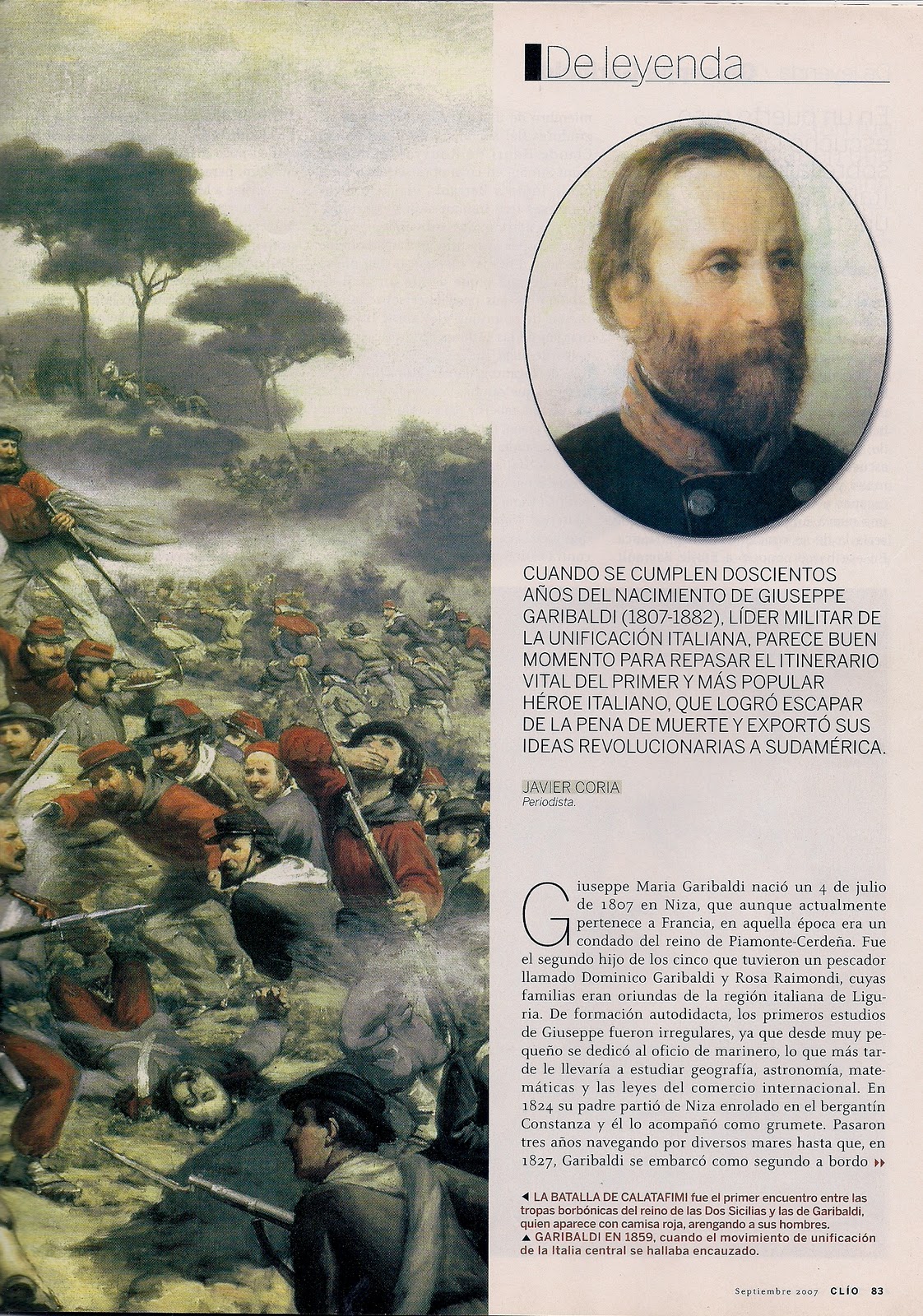 Javier Coria: GARIBALDI: EL HÉROE DE DOS MUNDOS (y IV)