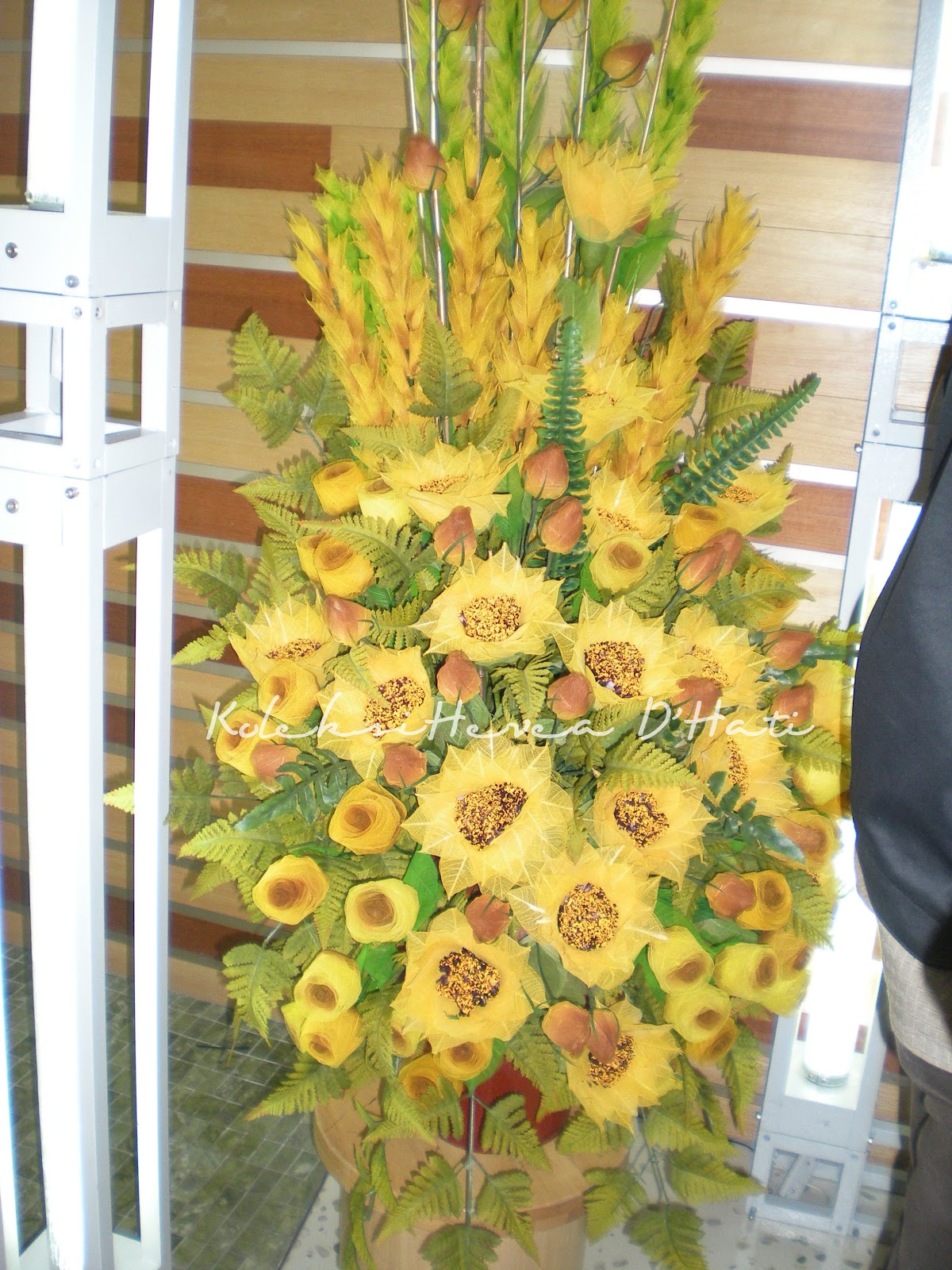 Kraf D'Hati (Kraftangan Bunga Daun Getah): Bunga Matahari