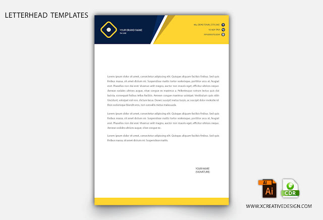 Professional creative letterhead design business Vector and cdr