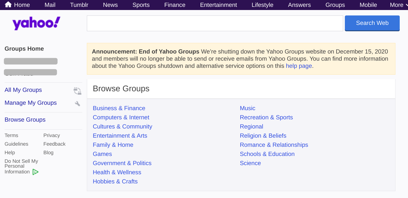 Yahoo Groups to completely shut down December 15