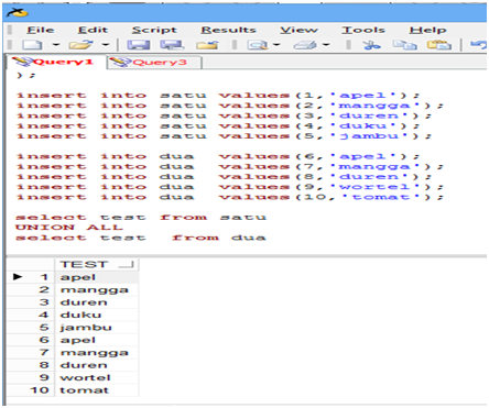 Share Everything-Berbagi Semua : Set Operator (UNION, UNION ALL ...