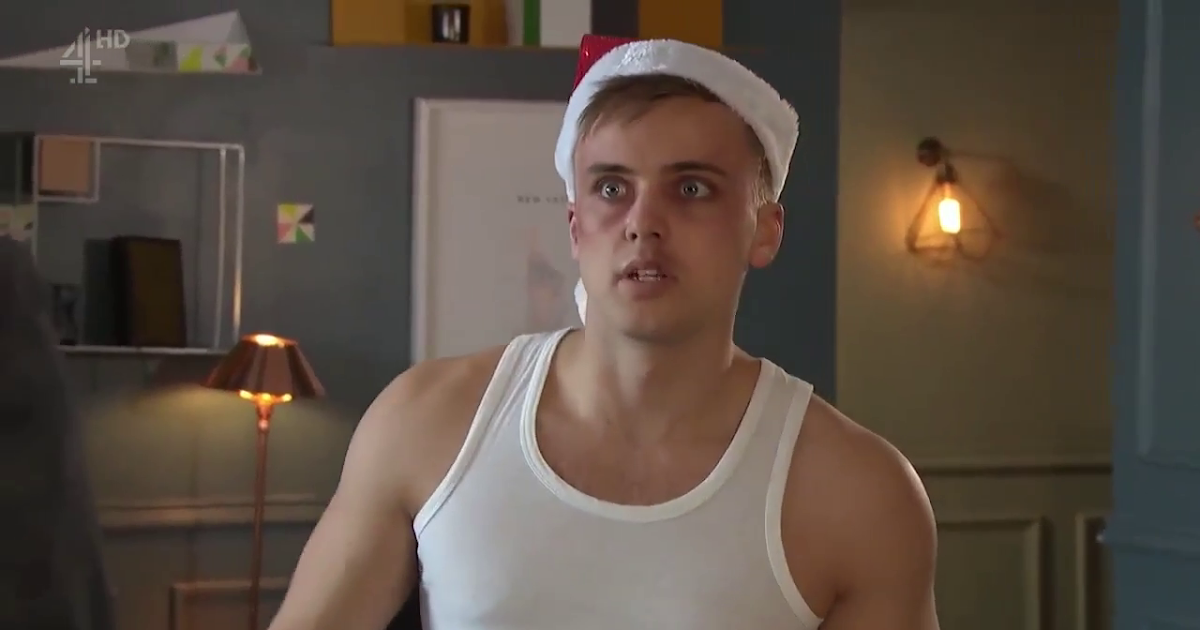 Hollyoaks off the Charts: Parry Glasspool in his boxers (Red)