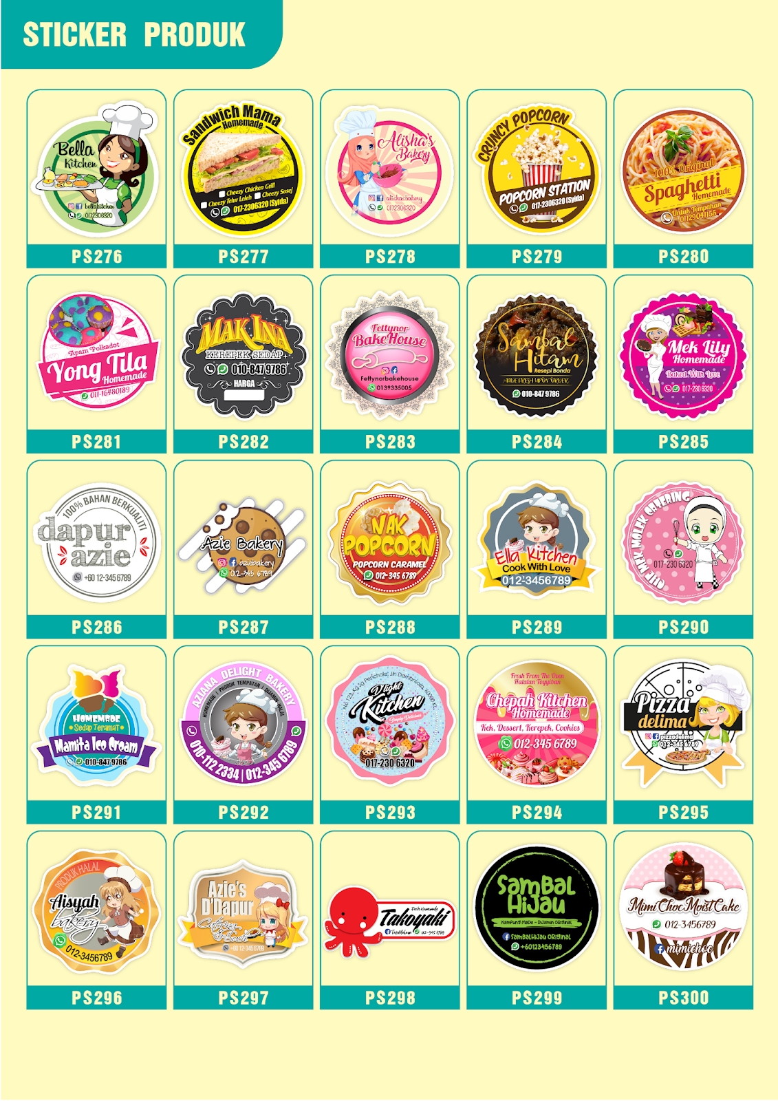 SYAZA CREATIVE: STICKER PRODUK
