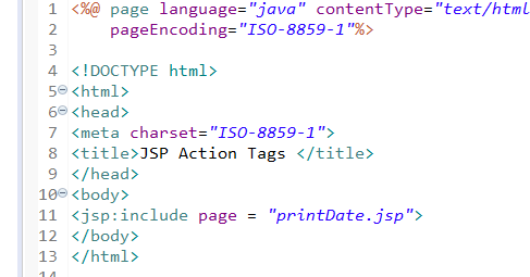 JSP Action Tags - jsp useBean, jsp include, jsp forward - Javastudypoint