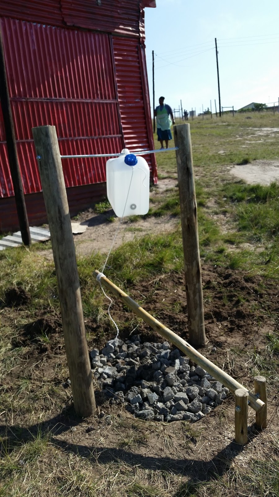 Volunteer Africa Blog: Hygiene Friendly "Tippy Tap" Built in Rural ...