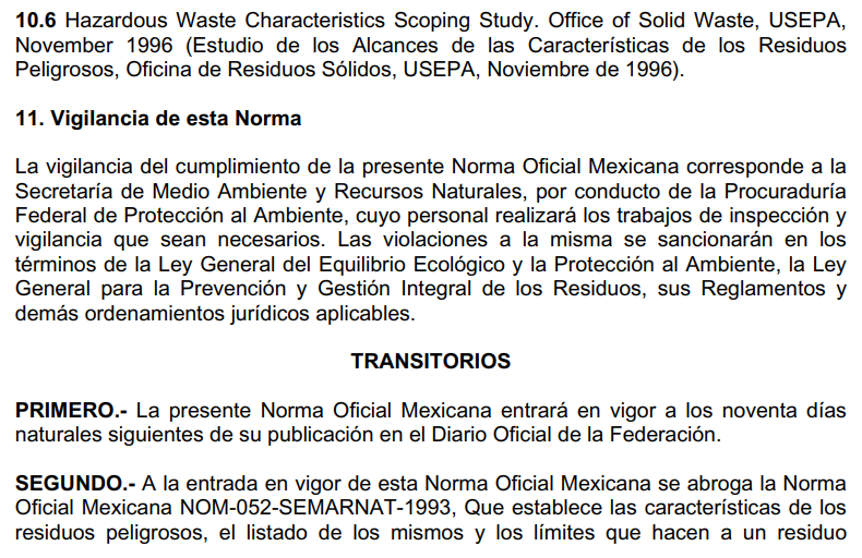 Soporte Presencial: NORMA OFICIAL MEXICANA NOM-052-SEMARNAT-2005, QUE ...