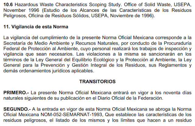 Soporte Presencial: NORMA OFICIAL MEXICANA NOM-052-SEMARNAT-2005, QUE ...