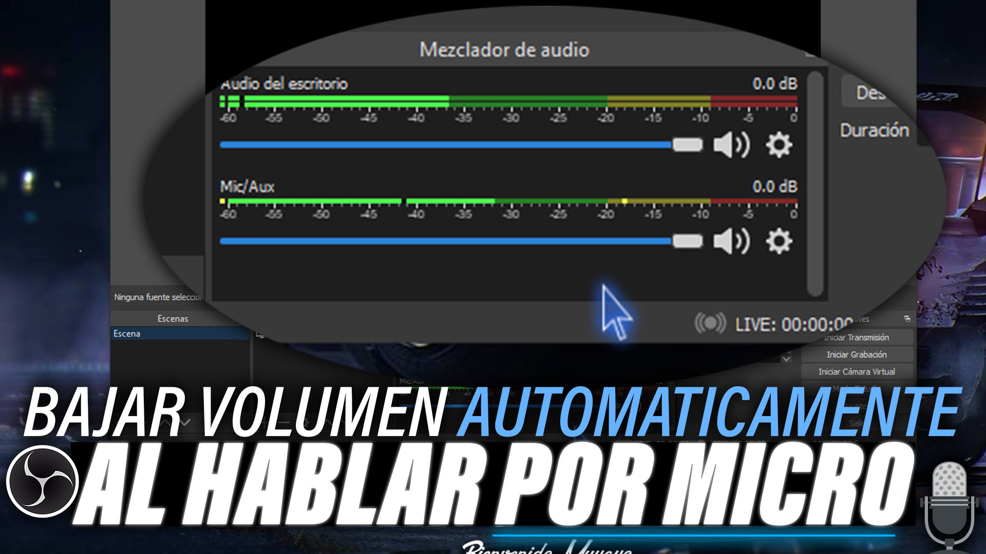 Bajar VOLUMEN De La MUSICA AUTOMATICAMENTE al HABLAR por Micrófono