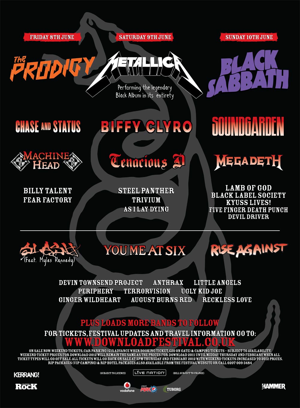HEAVY METAL BASQUE: DOWNLOAD FESTIVAL 2012 - MÁS CONFIRMACIONES