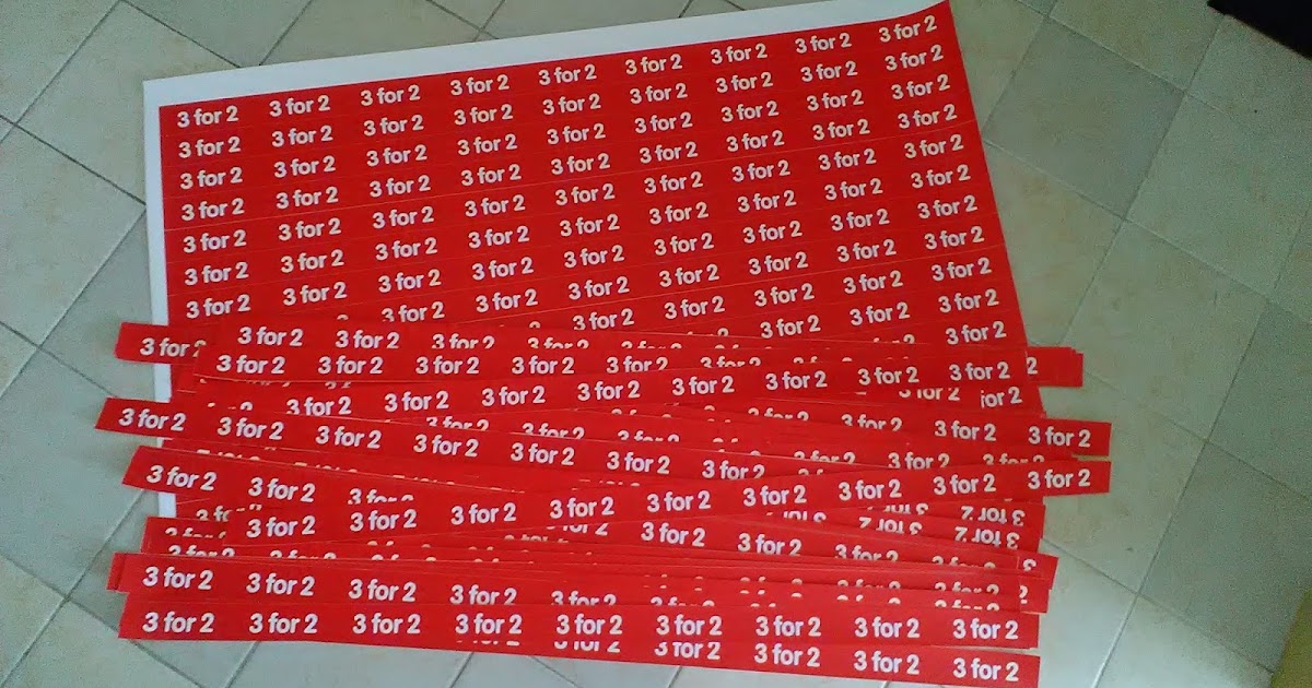 Label Diskon 3 For 2 ~ Print Corner