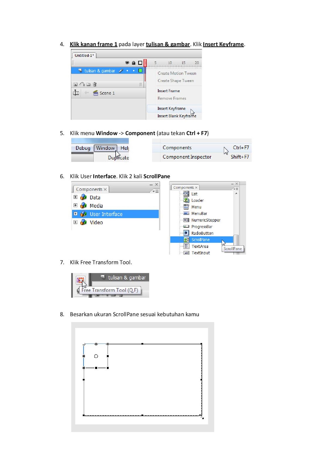 Membuat Scroll Pane | (Tutorial Flash, blog dan ELearning) Membuat Scroll Pane | (Tutorial Flash, blog dan ELearning)