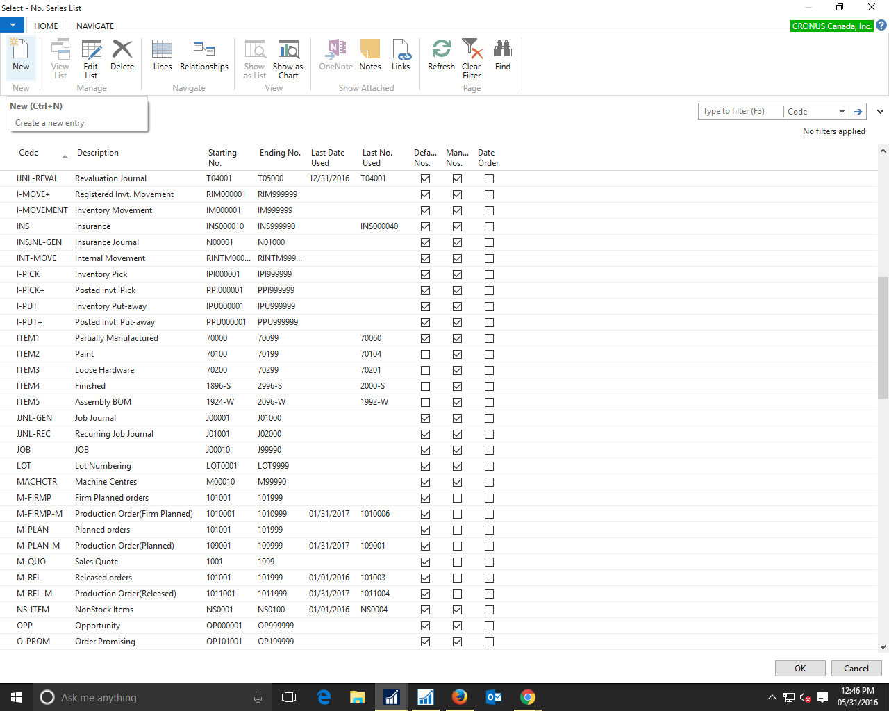 NAVISION For Beginners: Automatic No. Series in Nav
