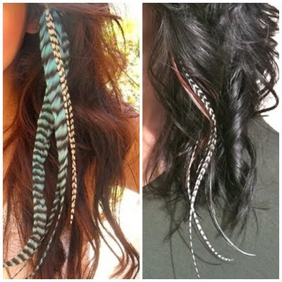 The Fashion World: Penas no cabelo: a tendência da vez!