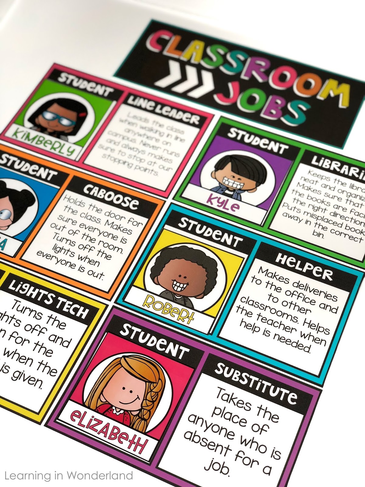 Easy to Maintain Classroom Jobs | Learning In Wonderland