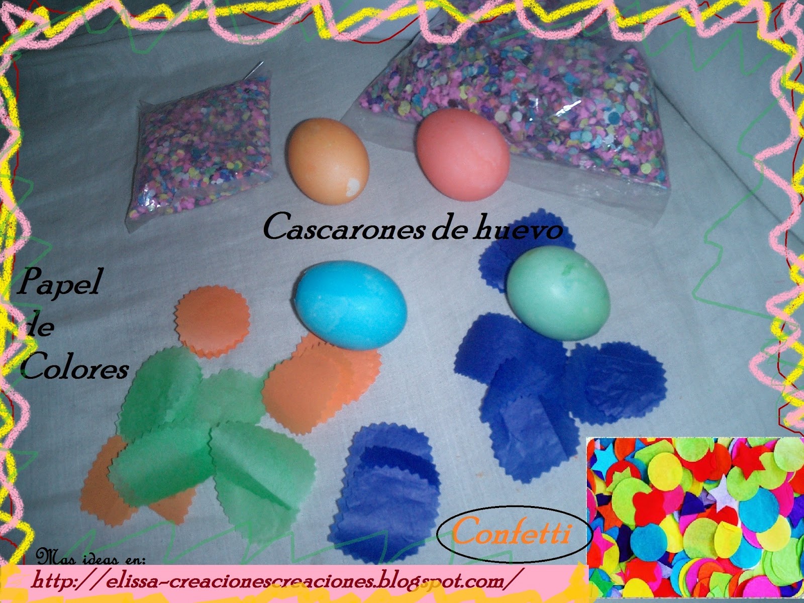 Ah! Como hacer Manualidades sencillas paso a paso: Cascarones pintados