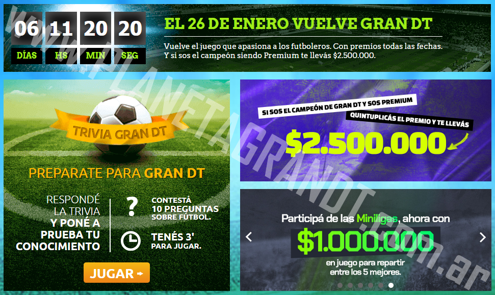 Planeta Gran DT 2024: Puntajes, Formaciones, Estadísticas y mucho más ...