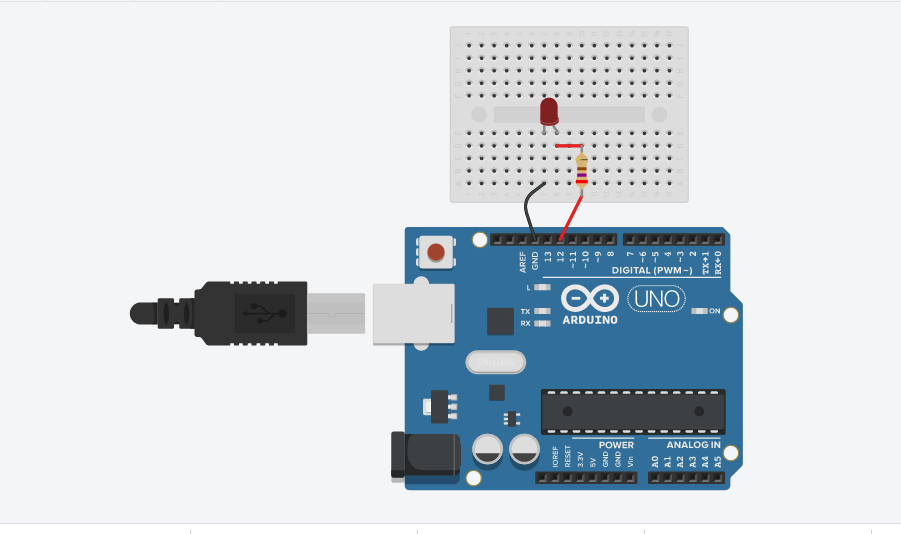 Led Blink Using An Arduino In Tinkercad