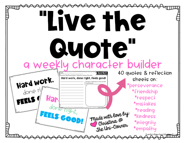 Welcome to the UNI-corner: Character Development With Students