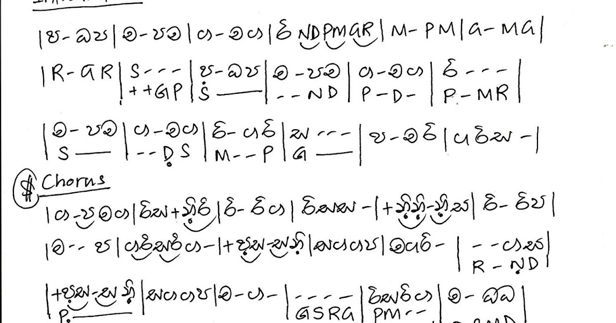 Sinhala Notation , Sinhala Piano Notes , Sinhala Keyboard Notations