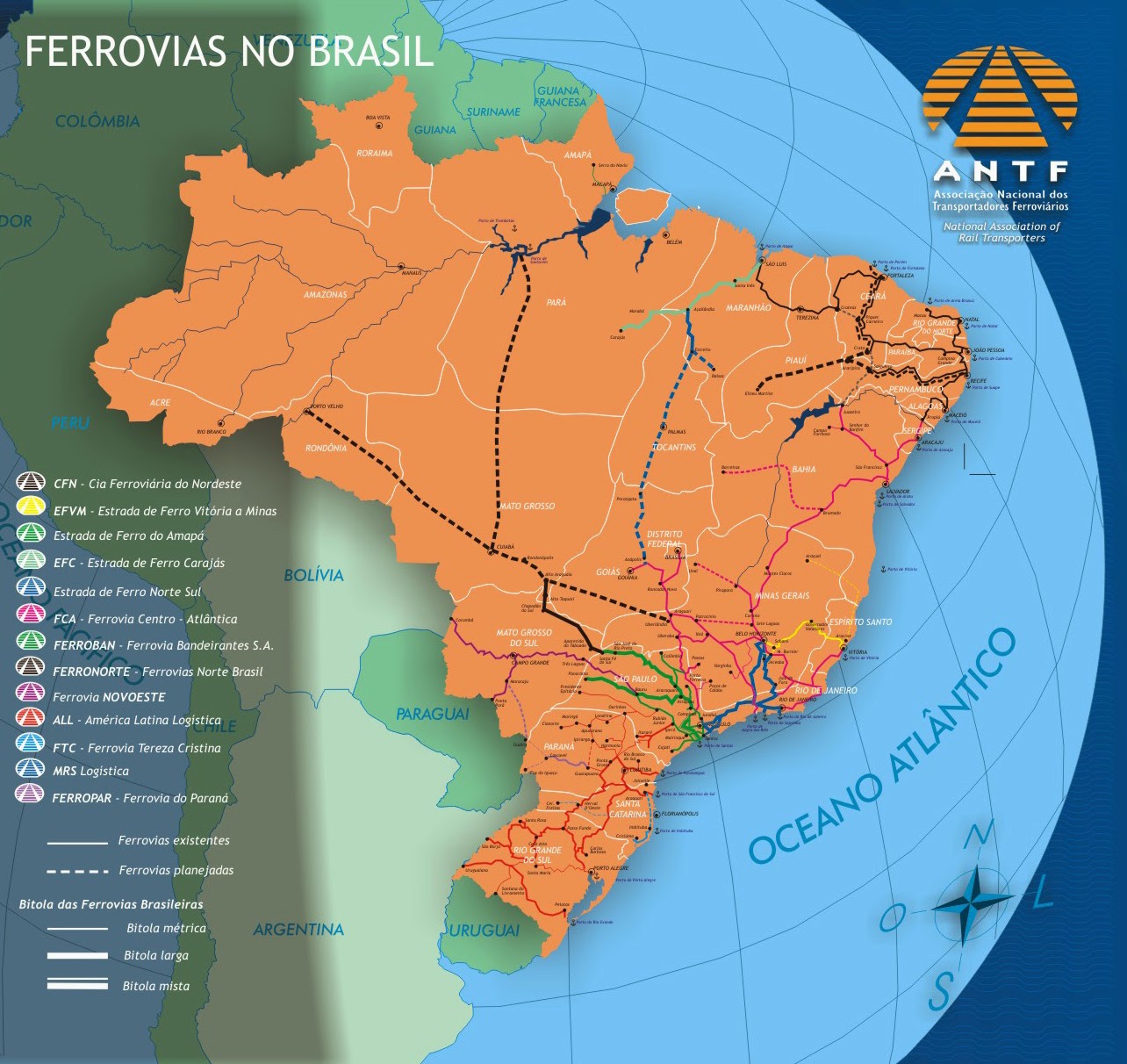Mapa Ferroviario Do Brasil - FDPLEARN