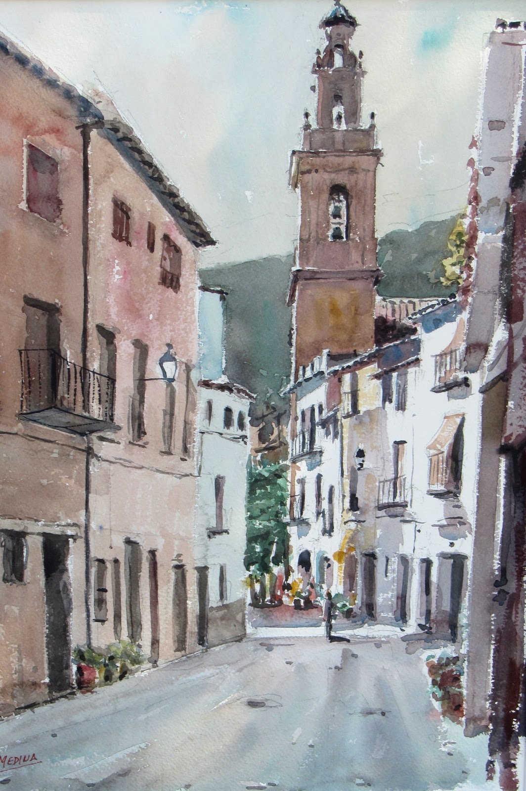 Acuarelas de Antonio Medina: Sot de Chera