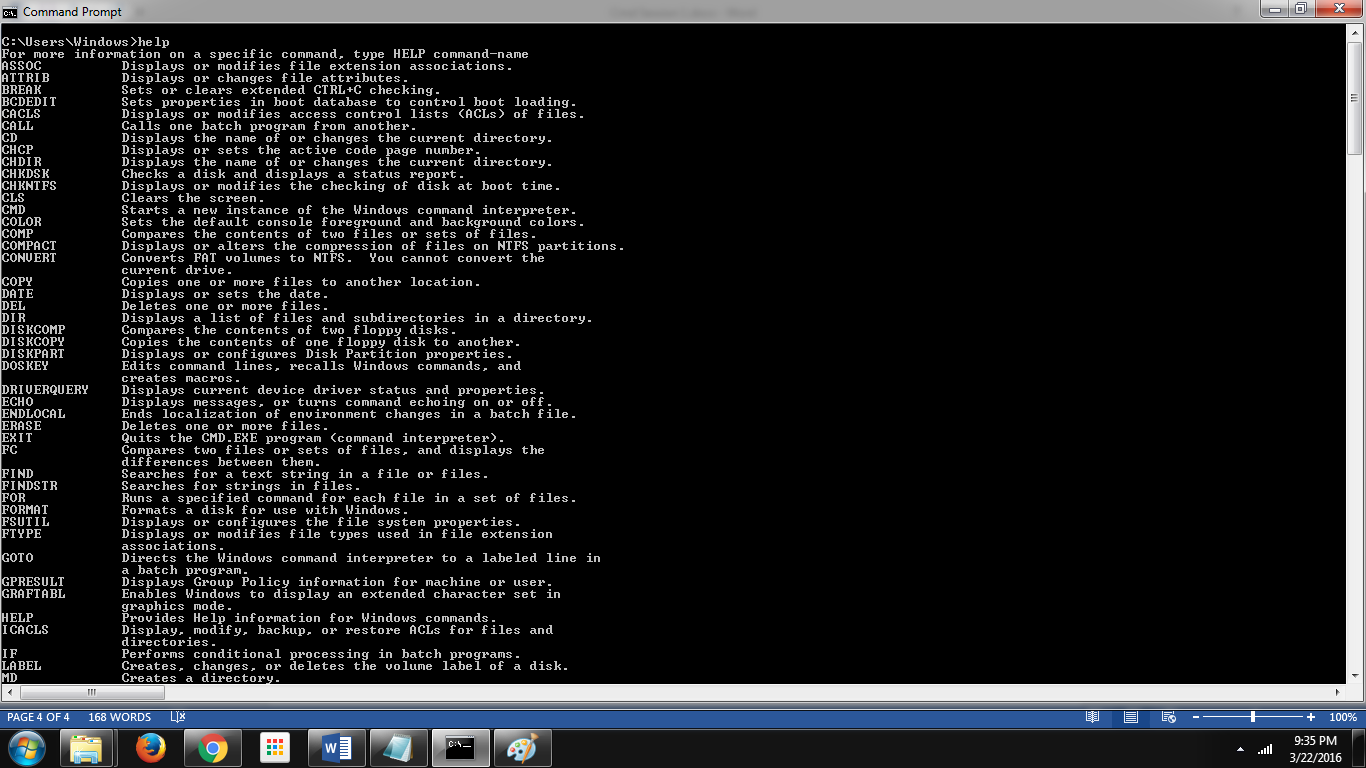 CMD session 1 - Basic commands.