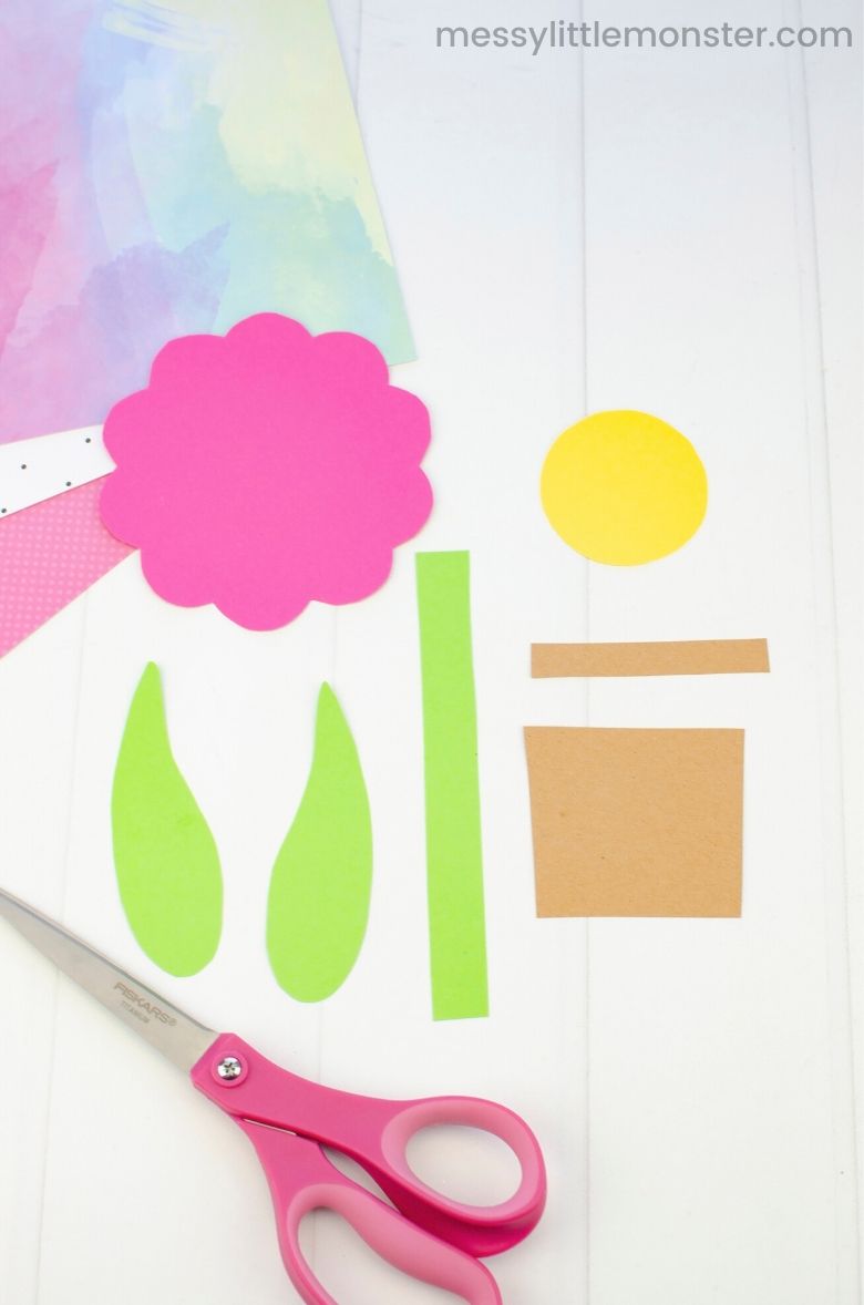 Flower Template for Mix & Match Flower Craft - Messy Little Monster