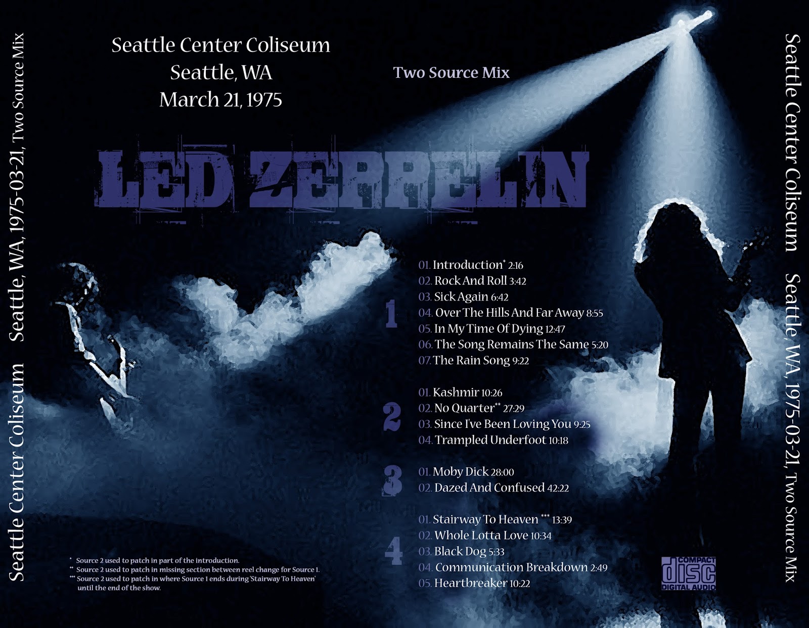 Long Live Led Zeppelin : 1975.03.21 Led Zeppelin Seattle Definitely ...