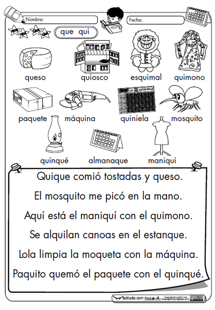 Actividades para primer grado