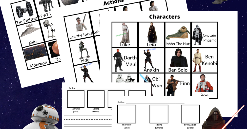 Messy, Beautiful, Fun: Free Star Wars Writing Set For Beginner to ...