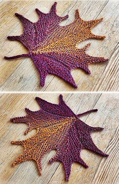 Amazing Knitting: Decorative Knitted Maple Leaf - Knitting Pattern