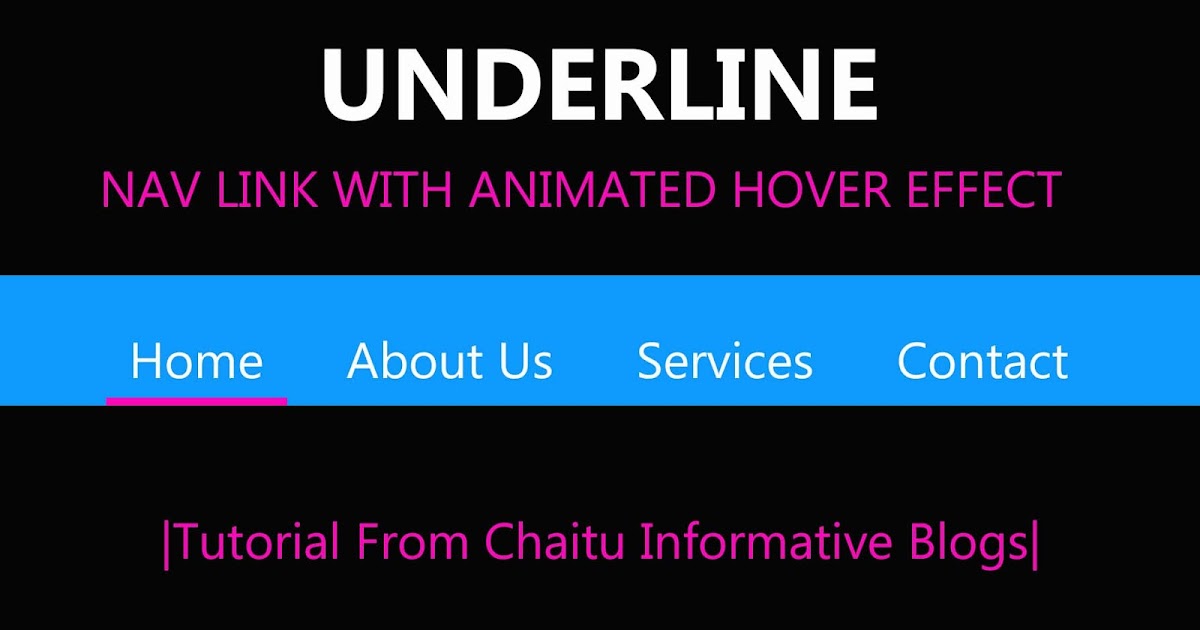 Designing Amazing Navbar with Underline Animation using Bootstrap 4